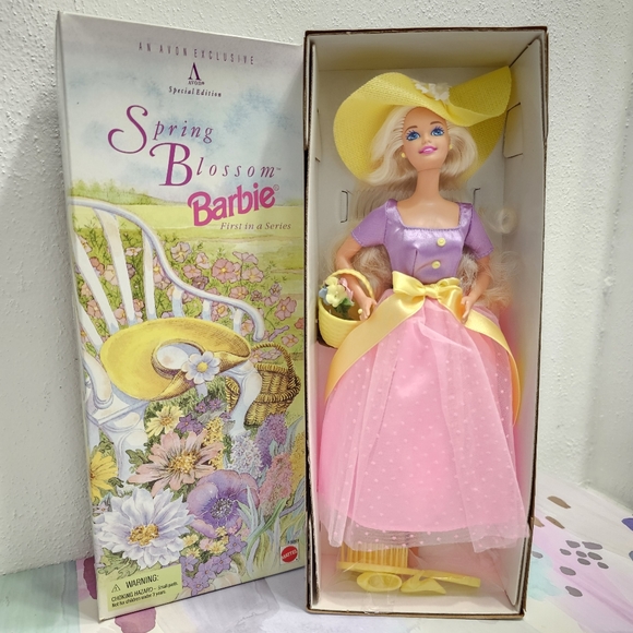 Barbie | Other | Nib 995 Avon Exclusive Spring Blossom Barbie Vintage ...